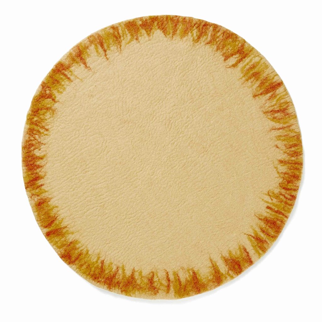 Dog Resting Mat, 100% Wool, Yellow Hue - Everest Pets and Gifts